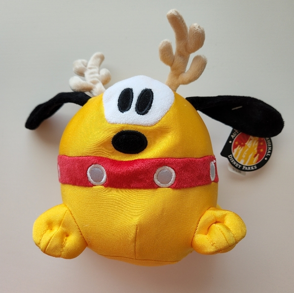 Disney | Toys | Round Pluto 7 Bean Plush With Reindeer Antlers ...